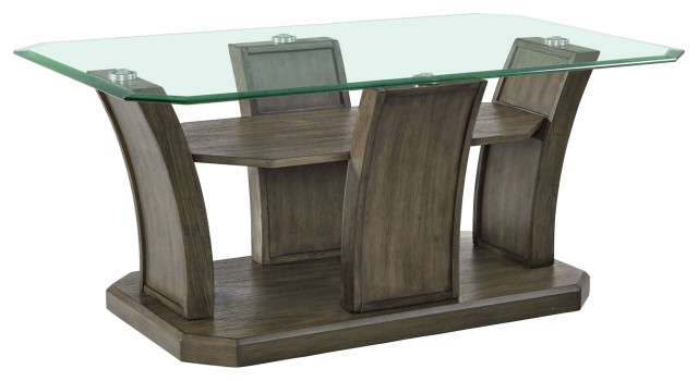 Dapper Rectangular Coffee Table Gray - Transitional - Coffee Tables ...