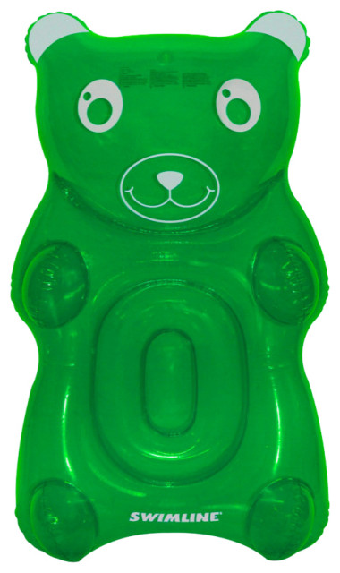 60" Green Gummy Bear Swimming Pool Float - Modern - Pool Toys And ...