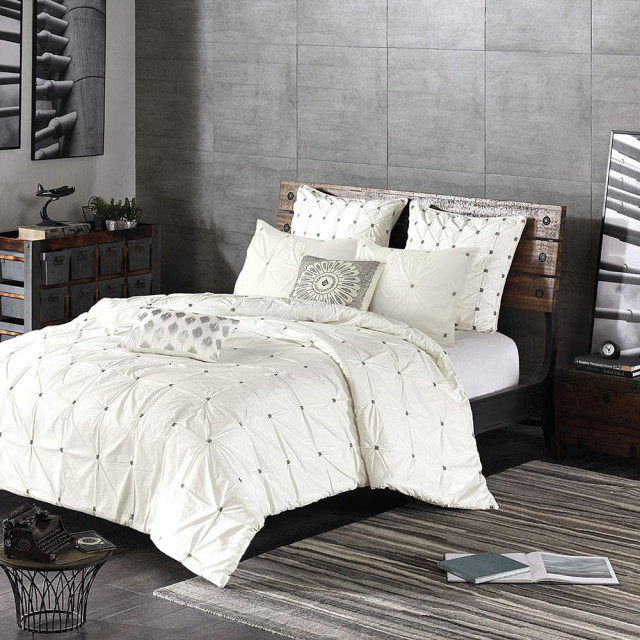 100% Cotton Percale Duvet Cover Set With Embroidery, II12-599 ...