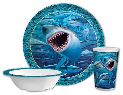 Shark 3-Piece Dish Set - Contemporary - Baby Cups And Dishes - by ...