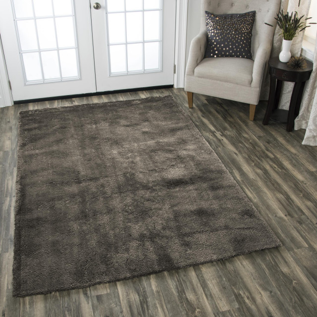 Rizzy Home CR689A Calgary Shag Area Rug Brown, 5' x 7' - Contemporary ...