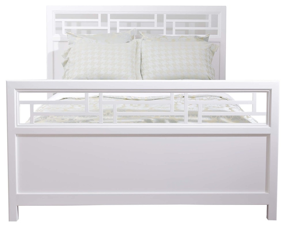 Chinese Chippendale Bed, Queen - Transitional - Panel Beds - by English ...