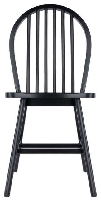 Windsor 2-Piece Chair Set, Black - Midcentury - Dining Chairs - by ...