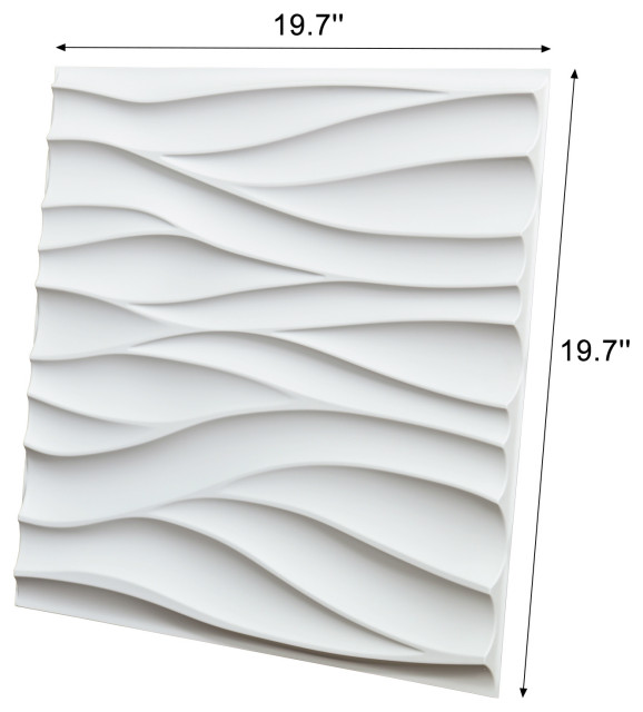 Decorative 3D Wall Panels Textured 3D Wall Covering 19.7"x19.7" 12 pcs ...