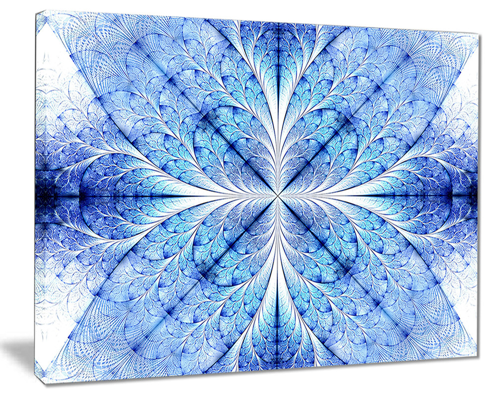 "Symmetrical Light Blue Pattern" Digital Wall Artwork, 40"x30 ...
