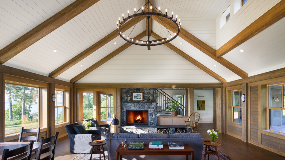 Leech Lake Retreat - Beach Style - Living Room - Minneapolis - by ...