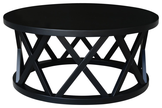 Round Ceylon Coffee Table - Transitional - Coffee Tables - by ...