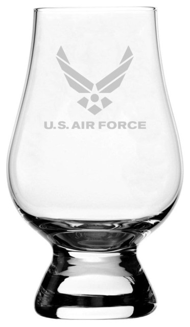 United States Air Force Etched Glencairn Crystal Whiskey Glass - Liquor ...