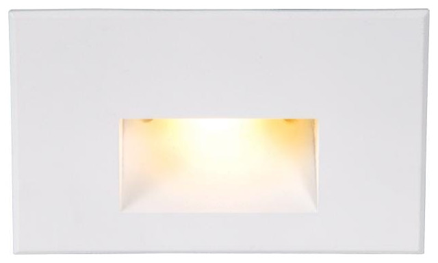 WAC Lighting 4011-AMWT 5" 12V 2W Amber 1 LED Horizontal Step/Wall Light ...
