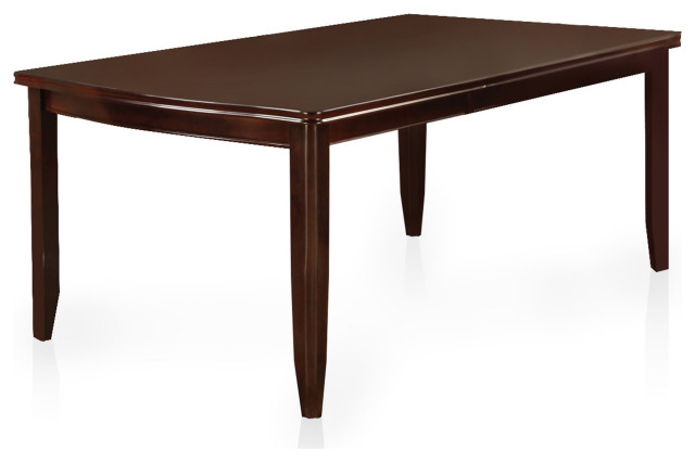 Contemporary Dining Table, Hardwood Frame With Expandable Table Top ...