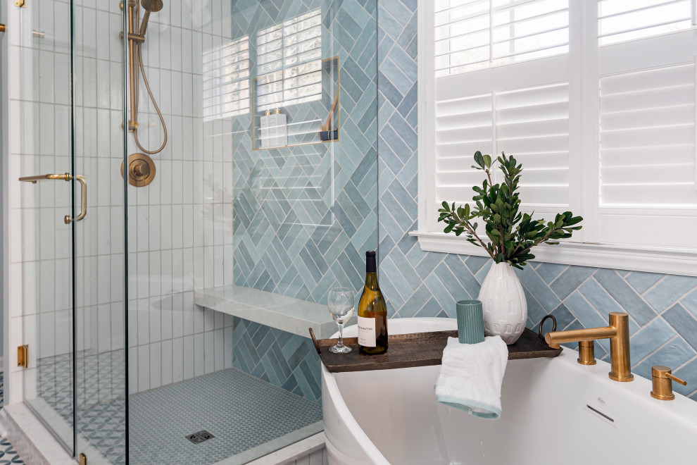 Palm Springs Inspired Bathroom - Midcentury - Bathroom - Charlotte - by ...