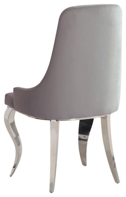 Coaster Antoine 7-Piece Modern Metal Rectangular Dining Set in Chrome ...