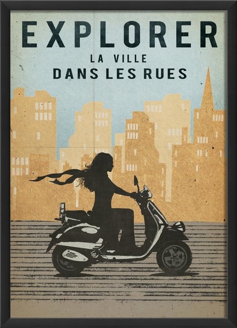 Explorer La Ville Framed Poster - Contemporary - Prints And Posters ...