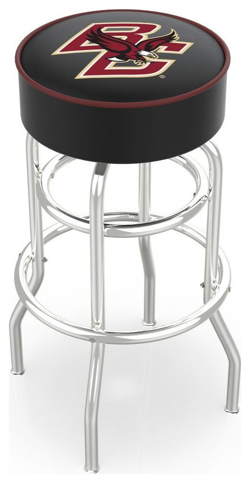 Holland L7C1 Boston College 25" Double-Ring Counter Stool - Chrome ...