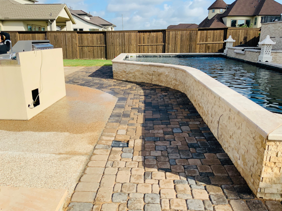 Houston | Koi Pond | Pavestone Paver Patio | Outdoor Space - Houston ...