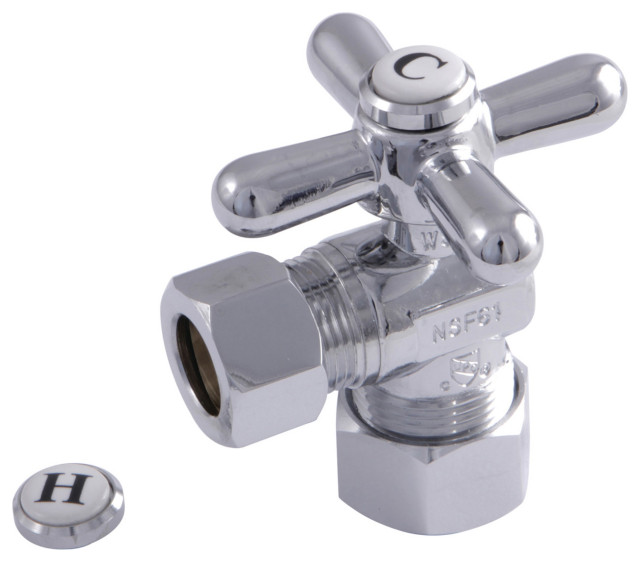 CC54401X 5/8" O.D. Compression, 1/2" O.D. Compression Angle Shut-off ...
