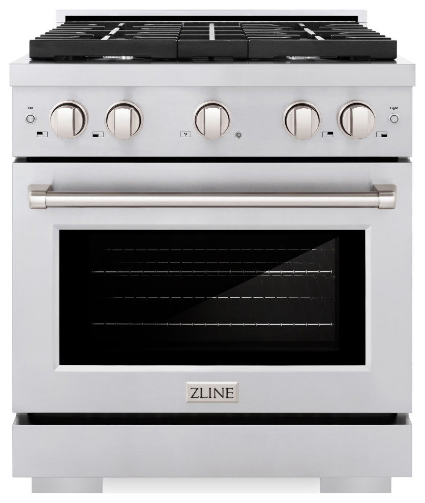 ZLINE 30 In. Freestanding Gas Range, Stainless Steel, SGR30 - Modern ...