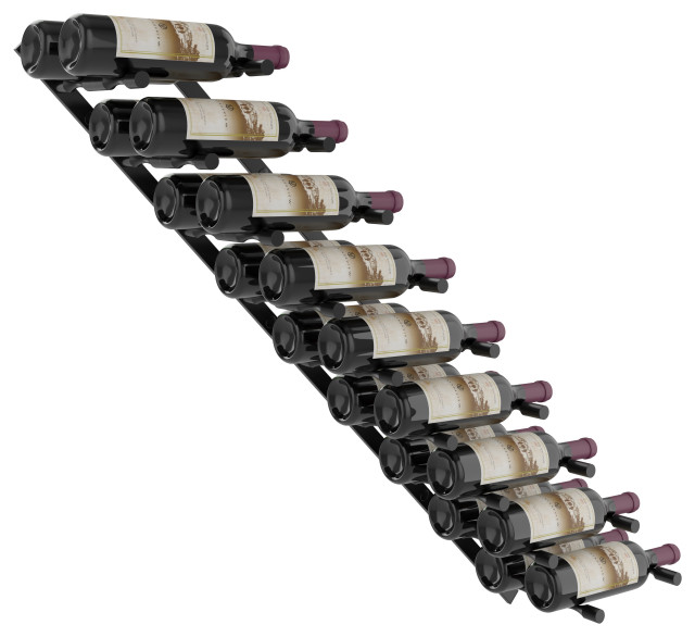 Vino Pins Flex 45 (wall mounted metal wine rack), 18 Bottles ...