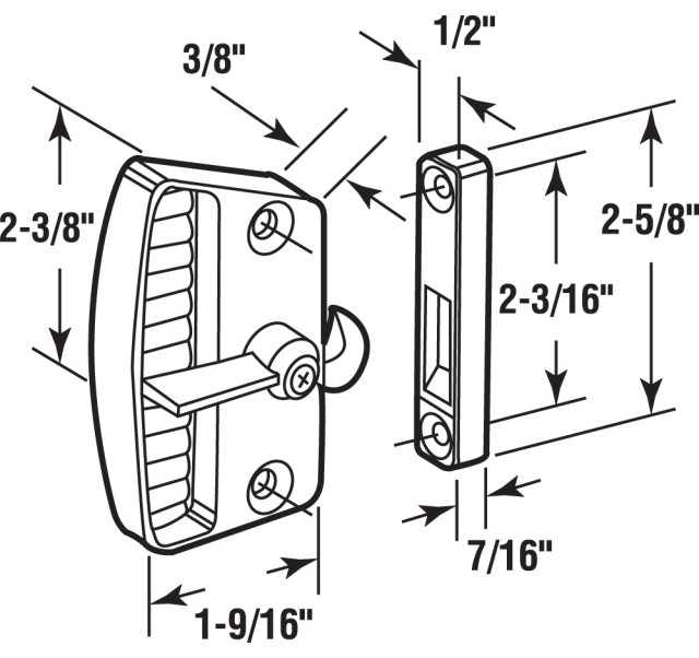 Screen Door Latch and Pull, Chrome - Traditional - Door Hardware - by ...