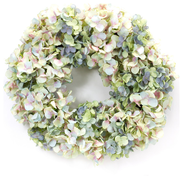 Hydrangea Wreath - Traditional - Wreaths And Garlands - by Melrose ...