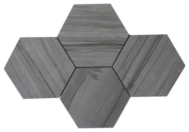 Athens Grey 6X6 Hexagon Honed Mosaic - Contemporary - Wall And Floor ...