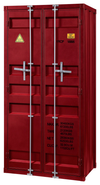 ACME Cargo Wardrobe, Double Door, Red - Industrial - Armoires And ...