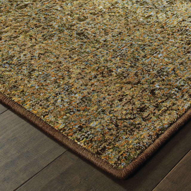 Aegina Diamonds Green/Gold Area Rug, 7'10"x10'10" - Contemporary - Area ...