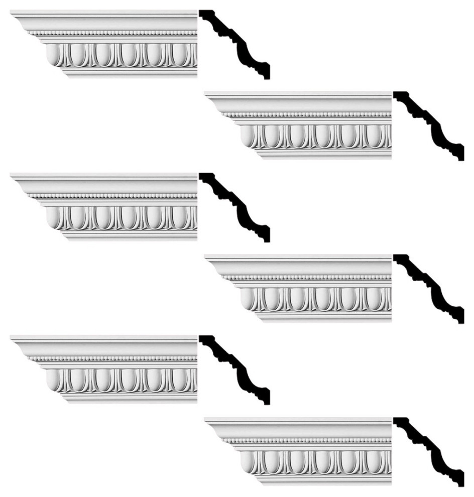 Ornate Cornice White Urethane Design 6 Pieces Totaling 576" Length ...