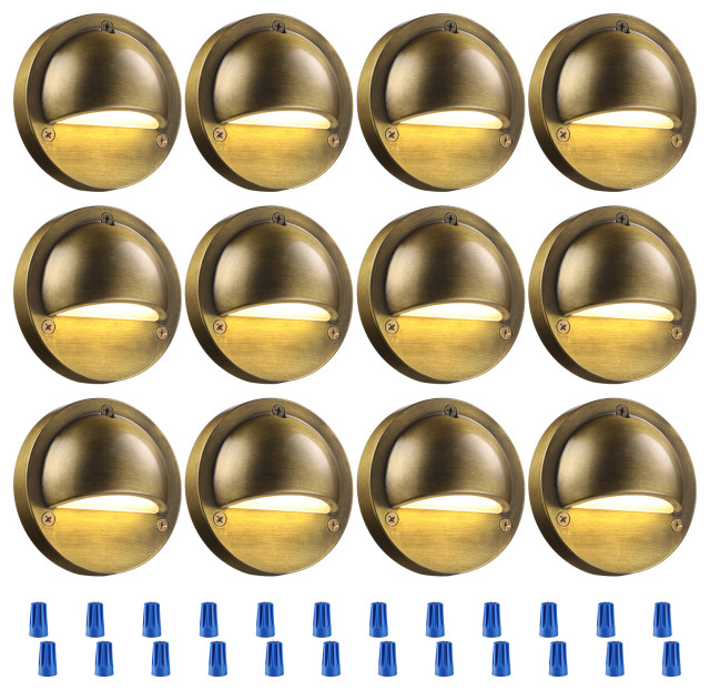 12-Pack Hemisphere LED Deck Light 3000K Warm White, Bronze ...