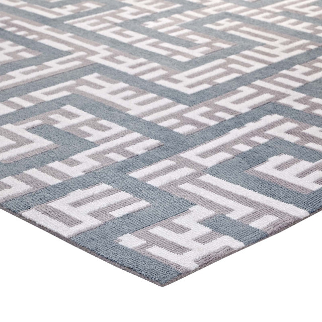 Nahia Geometric Maze 5x8 Area Rug R-1015A-58 - Contemporary - Area Rugs ...