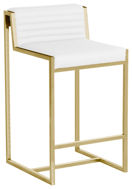 Riley Counter Stool Gold Frame - Contemporary - Bar Stools And Counter ...
