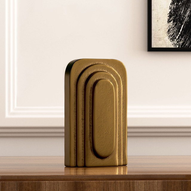 Calyx Metal Table Vase - Contemporary - Vases - by Gild | Houzz
