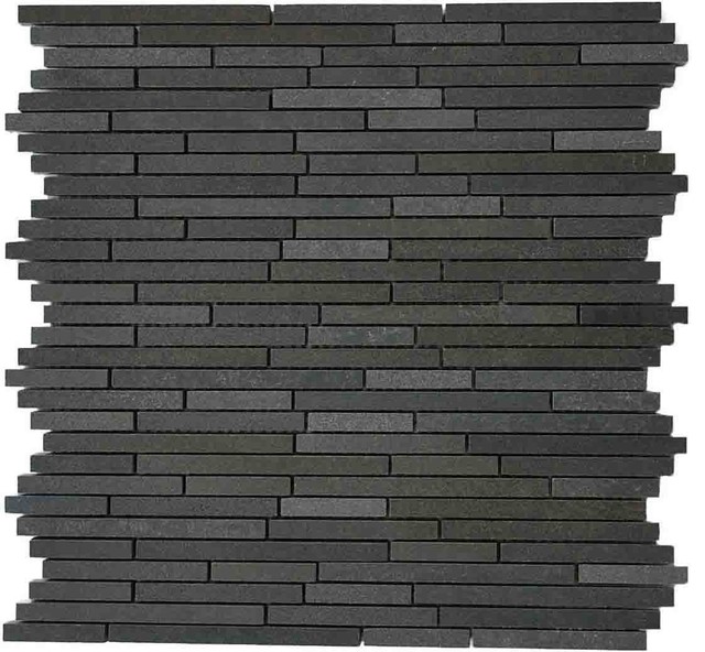 Random Stack Basalt Mosaic Tile - Contemporary - Mosaic Tile - by ...