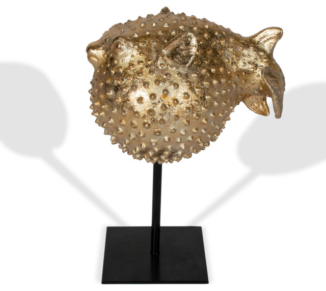Gilded Puffer Decorative Accessory - Beach Style - Decorative Objects ...