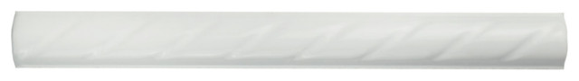 White Rope Pencil Ceramic Wall Trim - Traditional - Accent Trim And ...
