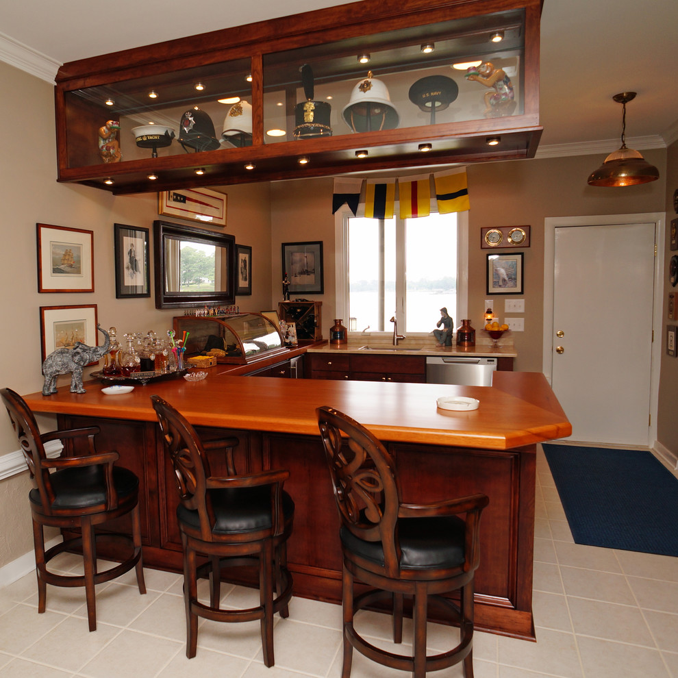 Pub Style Home Bar - Traditional - Home Bar - Other - by Creekside Cabinets