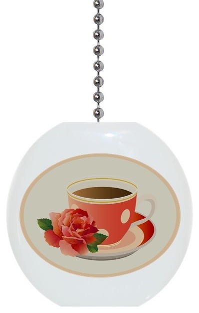 Tea Cup Rose Ceiling Fan Pull - Contemporary - Ceiling Fan Accessories ...