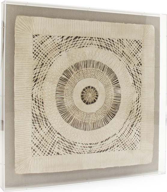Abstract Paper, Acrylic Wall Art, Natural Linen - Contemporary - Wall ...