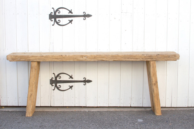 Rustic Long Old Beam Console Table - Rustic - Console Tables - by De ...