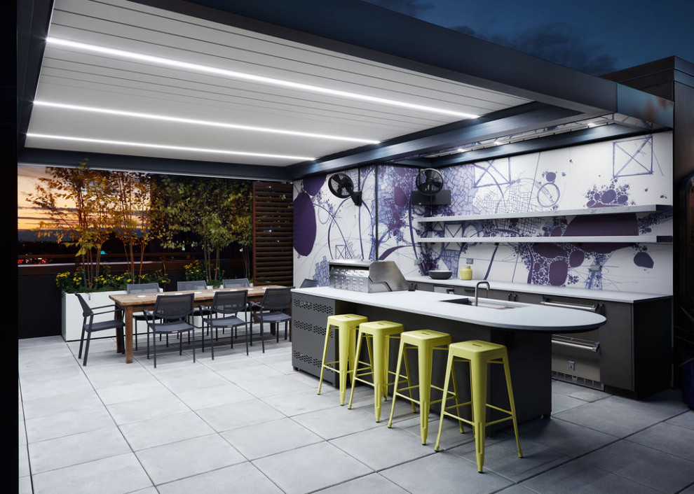 Residential Rooftop Lounge in Lincoln Park with Renson Louvered ...