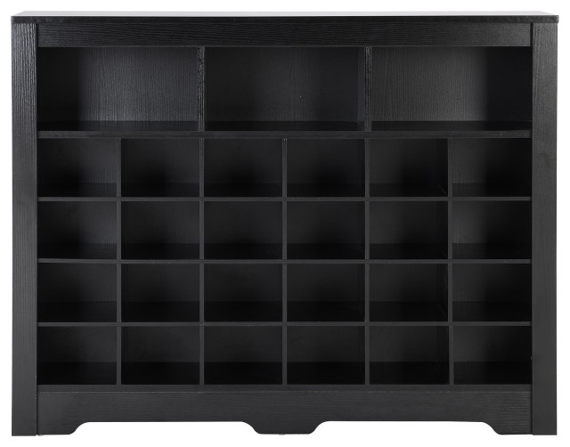 Gewnee Modern Shoe Cabinet with Curved Base - Transitional - Shoe ...