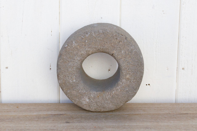 Natural Carved Stone Wheel - Asian - Decorative Bowls - by De-cor | Houzz