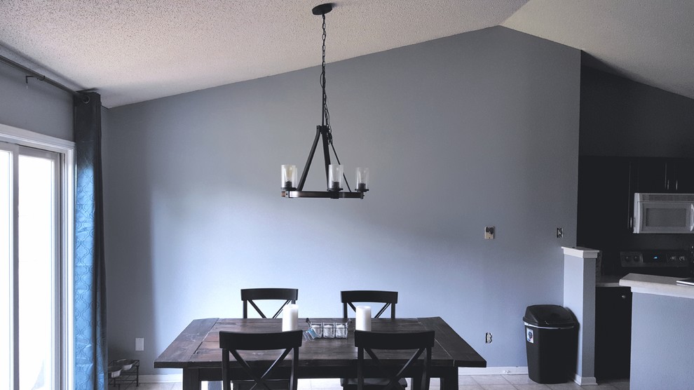 Giant off center dining room wall...plz help!