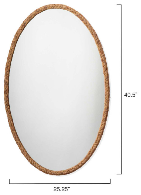 Sparrow Braided Oval Mirror - Beach Style - Wall Mirrors - by Jamie ...