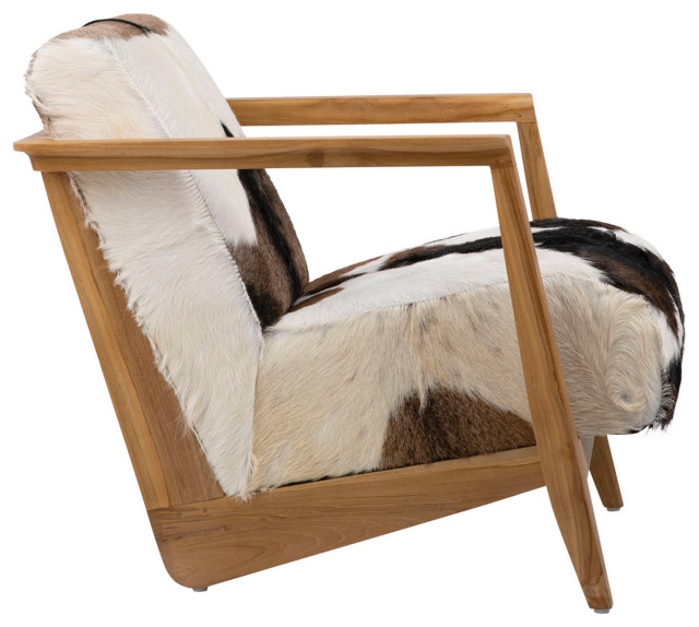 Brown & White Deco Cow Chair - Southwestern - Armchairs And Accent ...