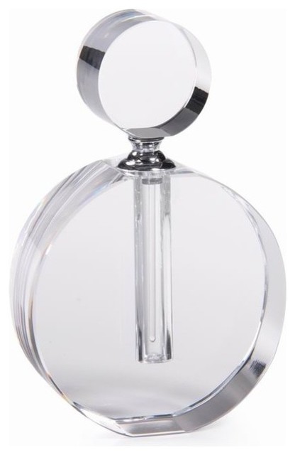 "Amari" 6" Tall Double O Glass Perfume Bottle - Contemporary ...