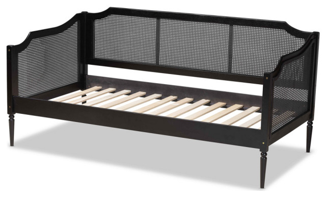 Ernestina Mid-Century Daybed, Charcoal - Tropical - Daybeds - by Baxton ...