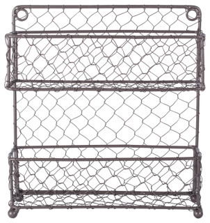 DII 2 Tier Chicken Wire Spice Rack - Contemporary - Spice Jars And ...