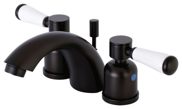 Mini-Widespread Bathroom Faucet With Pop-Up - Transitional - Bathroom ...