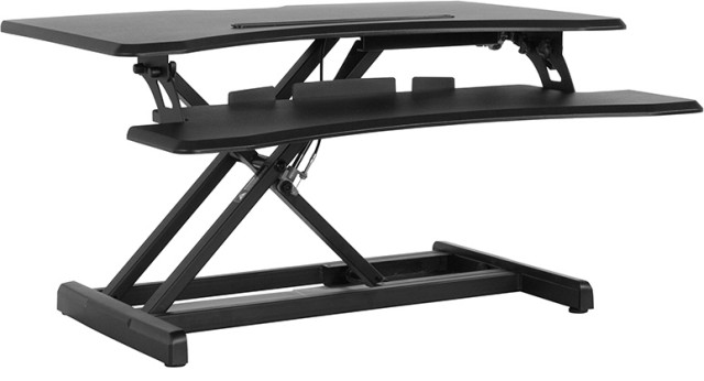 30.25"W Black Sit / Stand Height Adjustable Ergonomic Desk,Height Lock ...